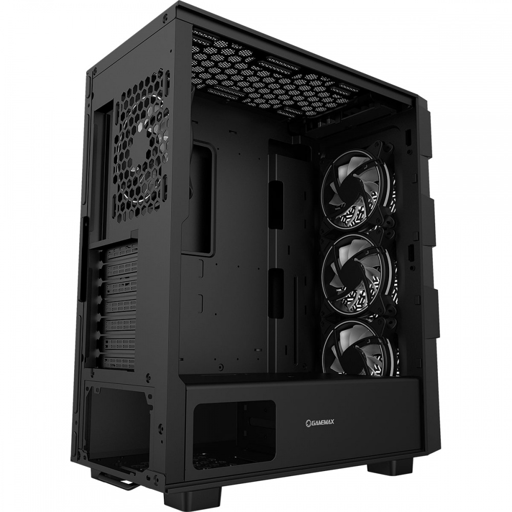 GameMax Vengeance Gaming Case 4x 120mm ARGB Fan Tempered Glass Panel ...